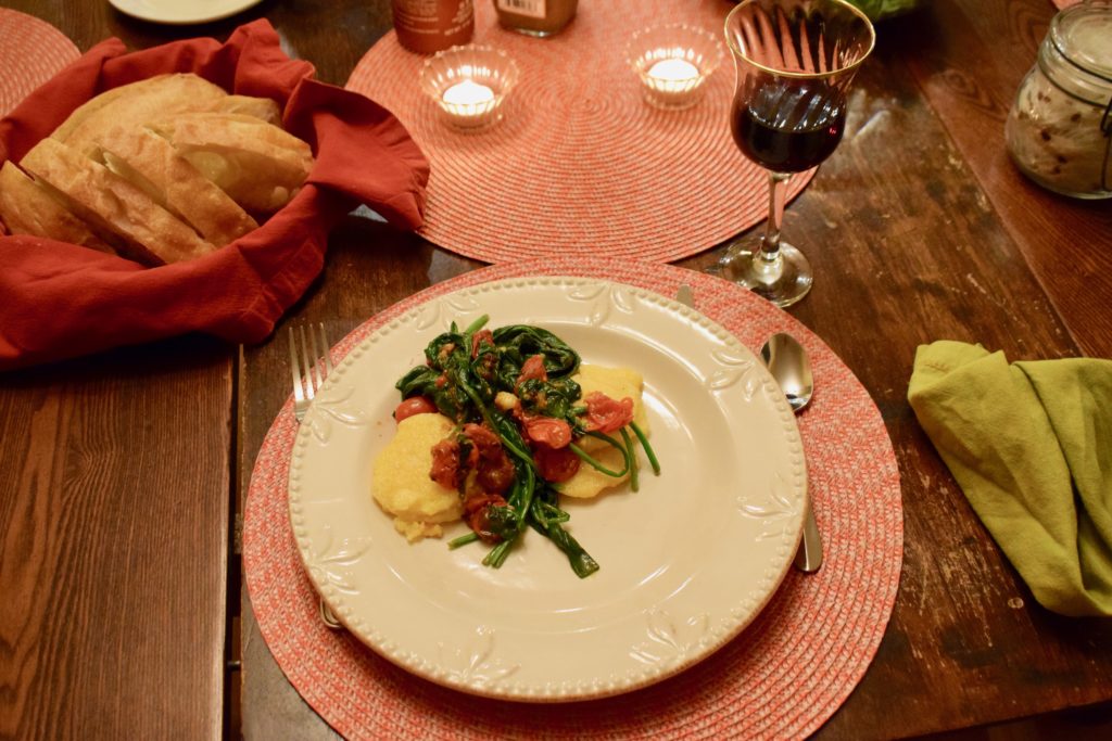Seared Polenta with Cherry Tomatoes Recipe