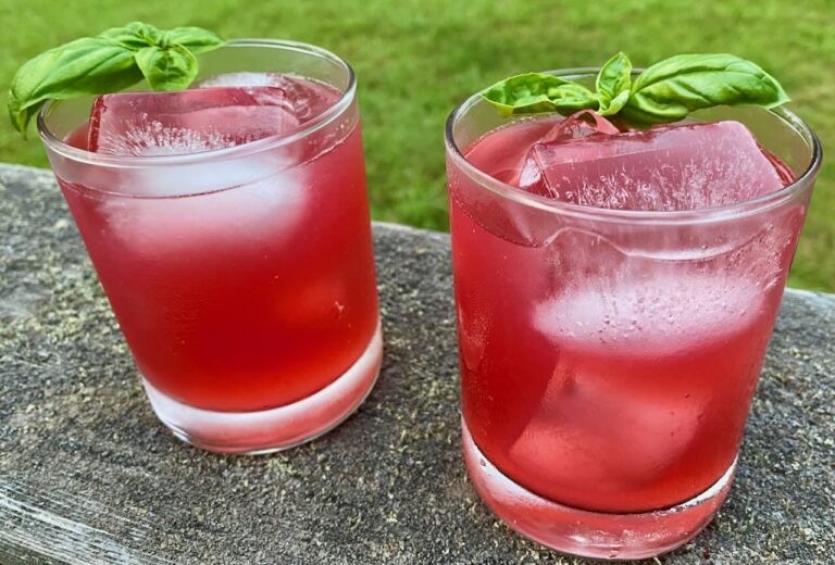 Cherry Basil Cocktails or Mocktails - Sea Salt and Sailor Stripes